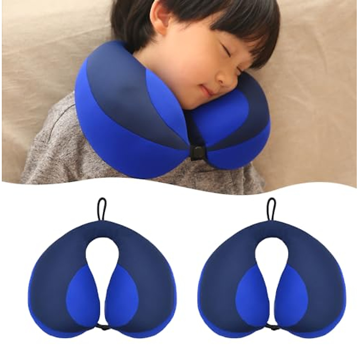 MOOB Kids Travel Pillow,Baby Head Neck & Chin Support U Shape Pillows, Travel Sleeping Essentials, Perfect for Car Airplane