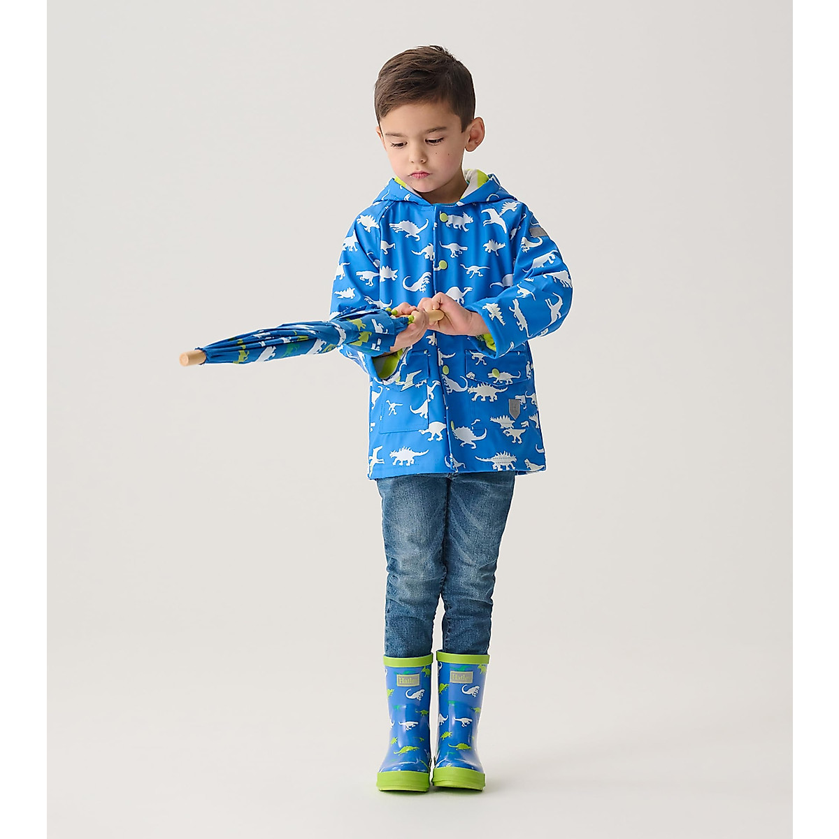 Hatley Kids Printed Umbrellas, Dinosaur Menagerie, One Size