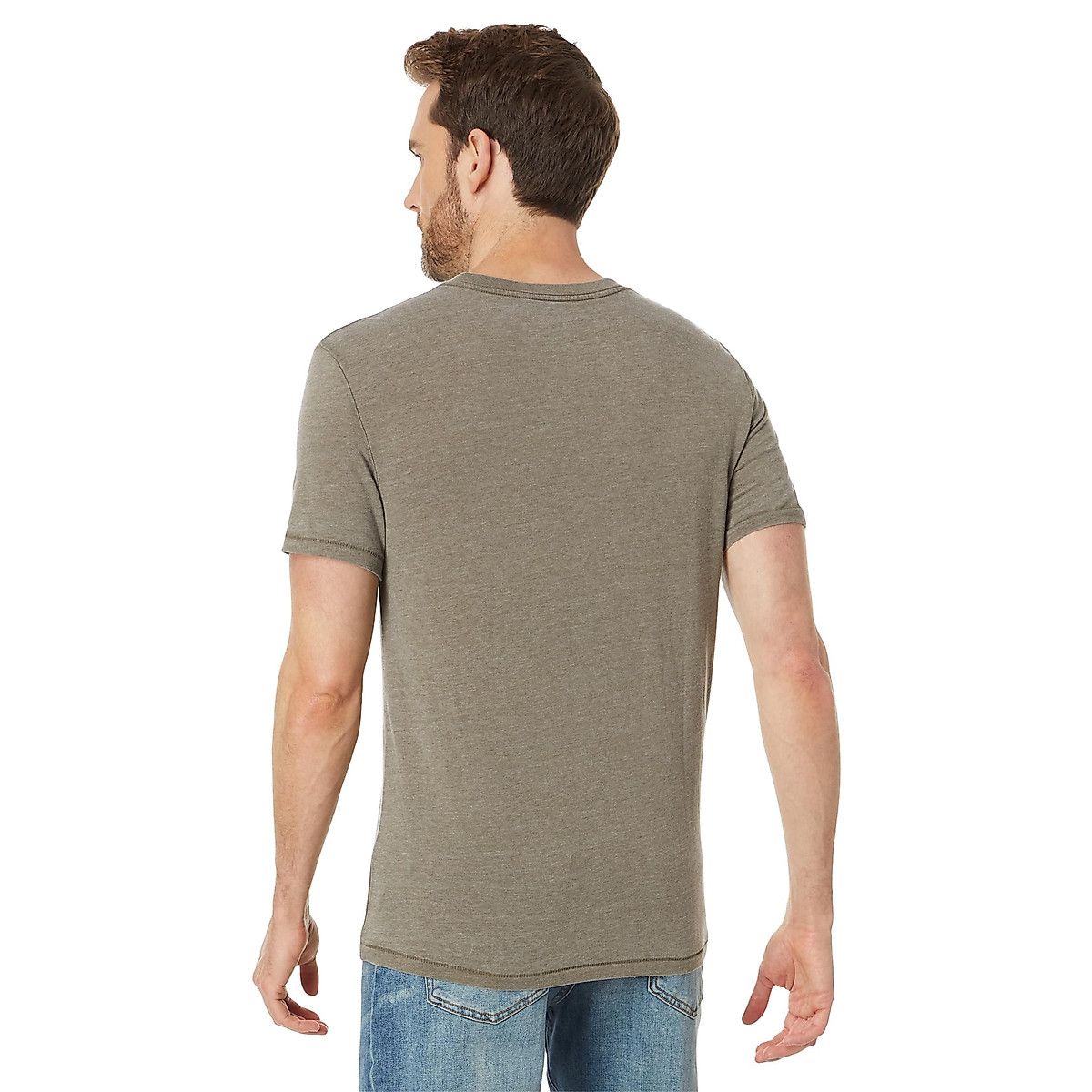 Lucky Brand mens Venice Burnout V-neck Tee T Shirt, Dark Olive, X-Large US