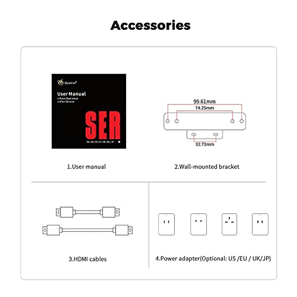 Beelink SER5 Versatile Mini PC, AMD Ryzen 5 5560U(up to 4.0GHz) 6C/12T, Mini Computer 16GB DDR4 RAM 500GB NVME SSD, Mini Desktop Computer 4K@60Hz Triple Screen Display WiFi6 BT5.2