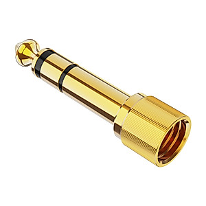 CableCreation 1/4'' to 1/8'' Headphone Audio Adapter, 6.35mm to 3.5mm Male to Female TRS Stereo Jack, Gold Plated Audio Jack Convertor for Cellphone,Speaker,Mic,iPod,Receiver,Guitar, Digital Piano