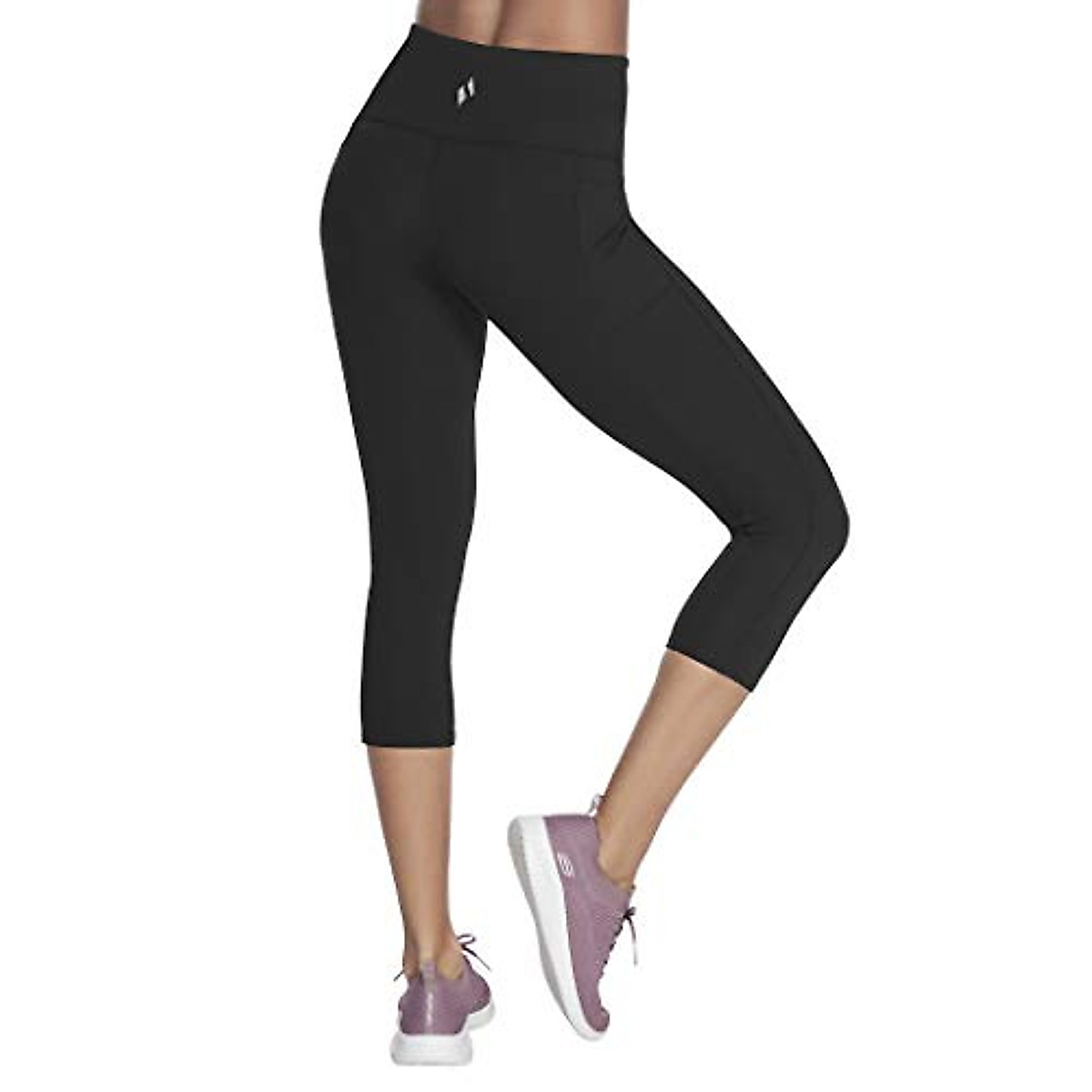 Skechers Women's GO Walk High Waisted Midcalf Legging, Bold Black, Medium