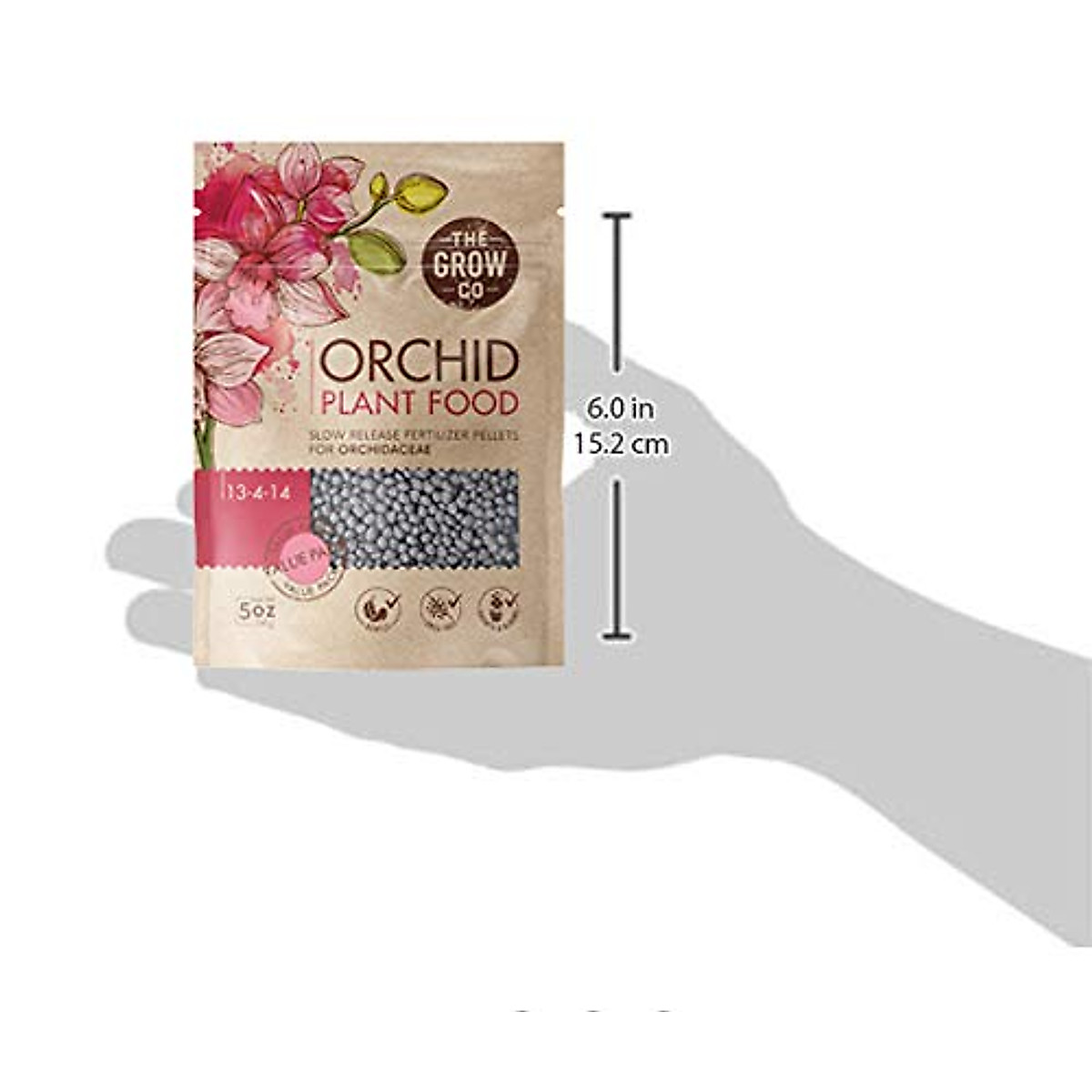 Orchid Plant Food (5 oz, 50+ Applications) - Bloom Booster Fertilizer Pellets for Orchids in Pots - Slow Release Nutrients for Healthy Flower & Reblooms