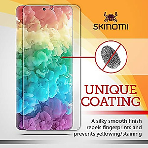Skinomi Matte Screen Protector Compatible with Samsung Galaxy S21 Ultra (6.8 inch)(2-Pack)(Edge to Edge)[Works with Fingerprint Scanner] Anti-Glare Matte Skin TPU Anti-Bubble Film
