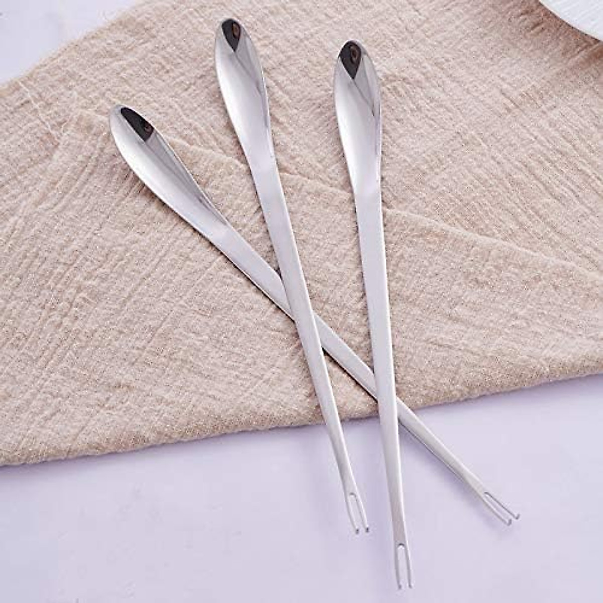 YISSSN Seafood Forks Picks for Lobster Crab Nut 18/10 Stainless Steel Seafood Tools 9.25-inch (4-Piece)