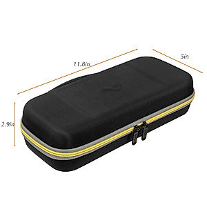ButterFox Large Carrying Case for Hori Split Pad Compact, Fits Charger, 10 Game Holders (8 Physical + 2 Digital) - Black/Yellow