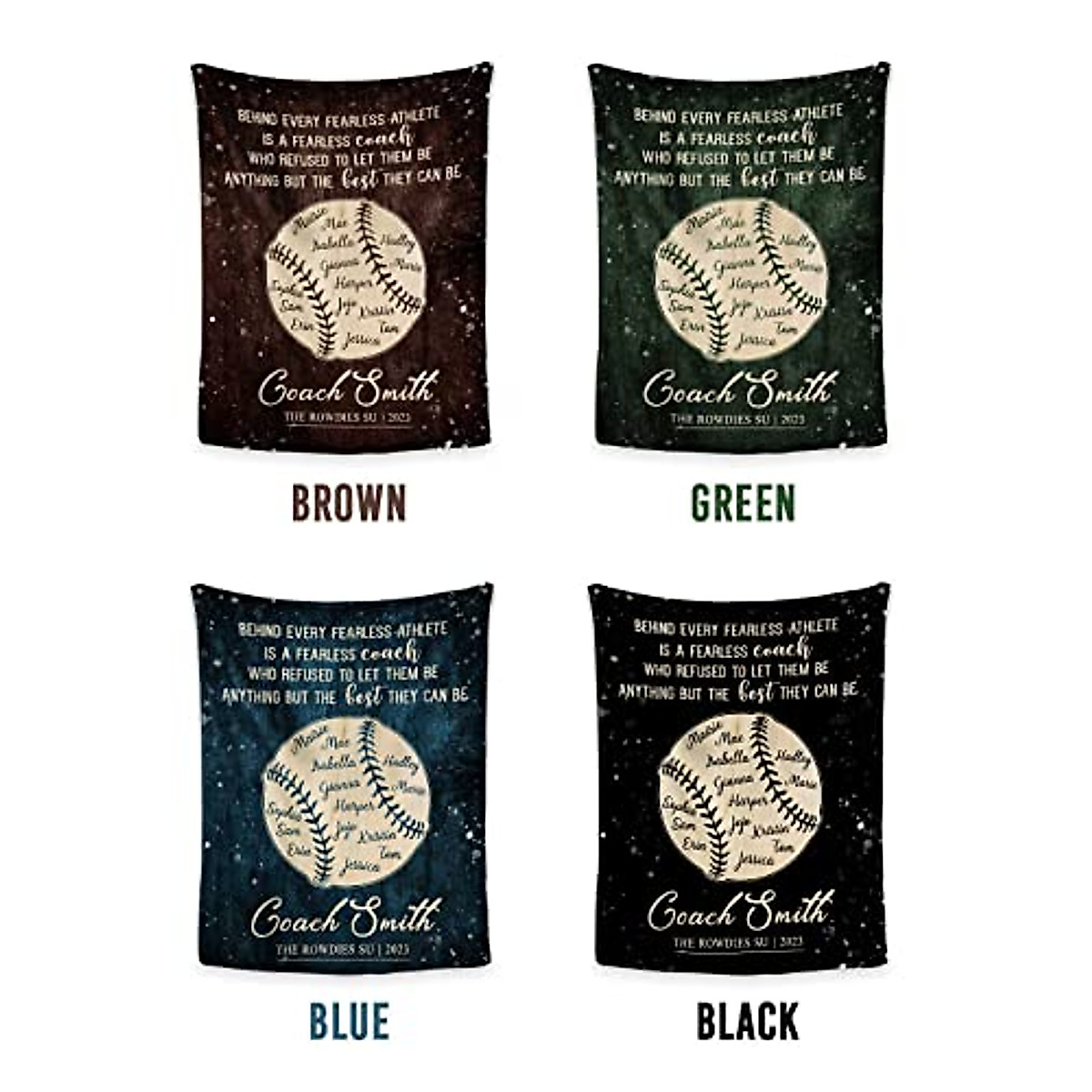 Rimmer Personalized Thank You Softball Coach Blanket, Softball Team Gifts for Softball Coach, Anniversary Present for Softball Lovers, Great Gifts for Softball Fans on Christmas Birthday Fathers Day