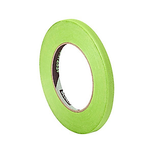 3M 233+ Masking Tape, 0.25" Width x 55M Length (Pack of 12)