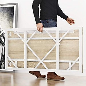 Elephance 40" Folding Computer Desk No Assembly Needed Foldable Small Home Office Desk Study Writing Desk Gaming Table for Small Space (Beige)