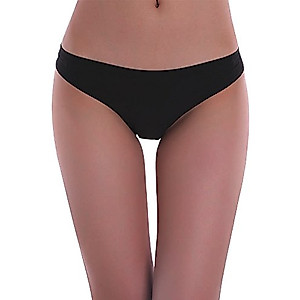 COSOMALL 6 Pack Women's Invisible Seamless Bikini Underwear Half Back Coverage Panties (US S, 6 Pack Seamless)