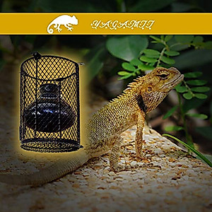 Reptile Anti-Scald Lamp Covers Heater Guard for Cage,Lights Bulb Lampshades for Lizards Spider Scorpion Protection Reptiles Supplies Industrial Grade(Round-Medium)