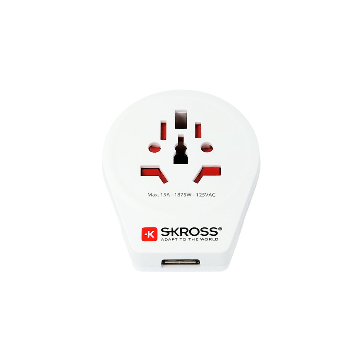 Skross World to USA USB Travel Adaptor, White
