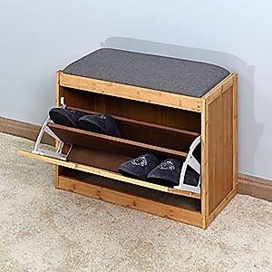 Shoe Cabinet with Flip Drawers for Entryway, Modern Shoe Storage Cabinet, Freestanding Shoe Rack Storage Organizer, Shoe Rack Shoe Storage Organizer Shoe Stand Shelf for Closet Entryway Hallway