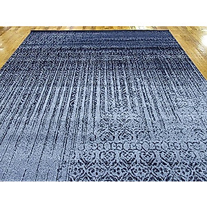 Unique Loom Del Mar Collection Area Rug-Transitional Inspired with Modern Contemporary Design, Rectangular 9' 0" x 12' 2", Blue/Navy Blue