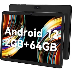 SGIN Android 12 Tablet, 10 Inch Tablets Tab 2GB RAM 64GB ROM, 5000mAh, 1280 * 800 Pixels Display, WiFi only, Dual Camera, Android Tablet for Kids, Tablet PC, Google GMS Certified