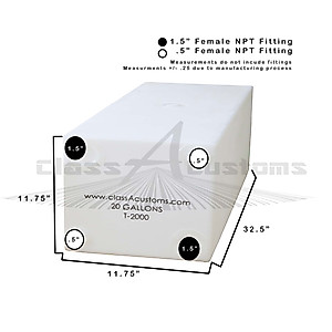 Class A Customs | RV Fresh and Gray Water Tank | Combo Pack (16 Gallon & 20 Gallon) | RV Water Holding Tanks