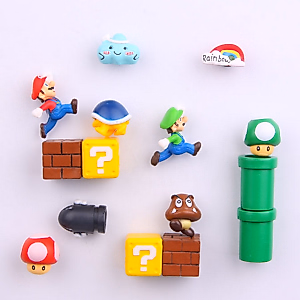 14 Pcs Mario Fridge Magnets Set, Refrigerator Magnets, Office Magnets/Calendar Magnet/Whiteboard Magnets/Mario Decorative Refrigerator Magnets Kitchen Kit