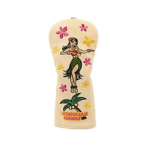 Studio Crafted Honolulu Hawaii Hula Girl Golf Driver Fairway Woods Hybrid Headcover (Fairway Cover)