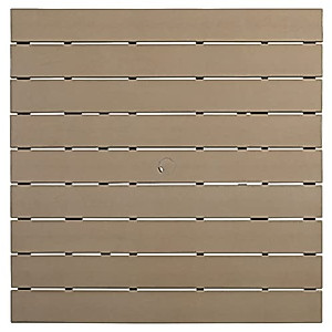 Signature Design by Ashley Outdoor Fairen Trail HDPE Patio Counter Table with Umbrella Hole, Black