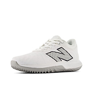 New Balance Women's FuelCell Fuse v4 Turf Trainer Softball Shoe, Optic White/Raincloud/Ice Blue, 7