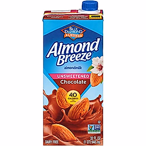 Almond Breeze Dairy Free Almondmilk, Unsweetened Chocolate, 32-Ounce Boxes (Pack of 12)