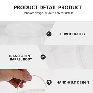 NUOBESTY 10Pcs Transparent Mini Storage Bucket Party Favor Cans Paint Can Containers Candy Bucket with Lid Handles Beach Toy Pails 300ml for Christmas Party Favors