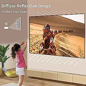 Mini Wireless 2.4/5G WiFi Projector for Phone, Portable Bilateral Bluetooth Projector with HiFi Speaker for Indoor Outdoor Movie, Smart Home Android Projector for Netflix YouTube Disney+ Spotify Hulu