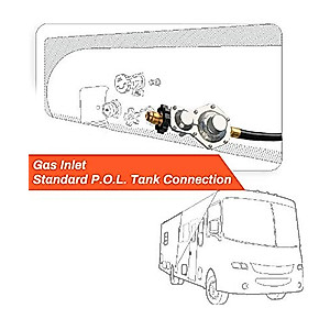 GASPRO 10FT Two Stage Propane Regulator Hose with P.O.L. and 3/8 Inch Female Flare for RV, Grill, Gas Stove, Range