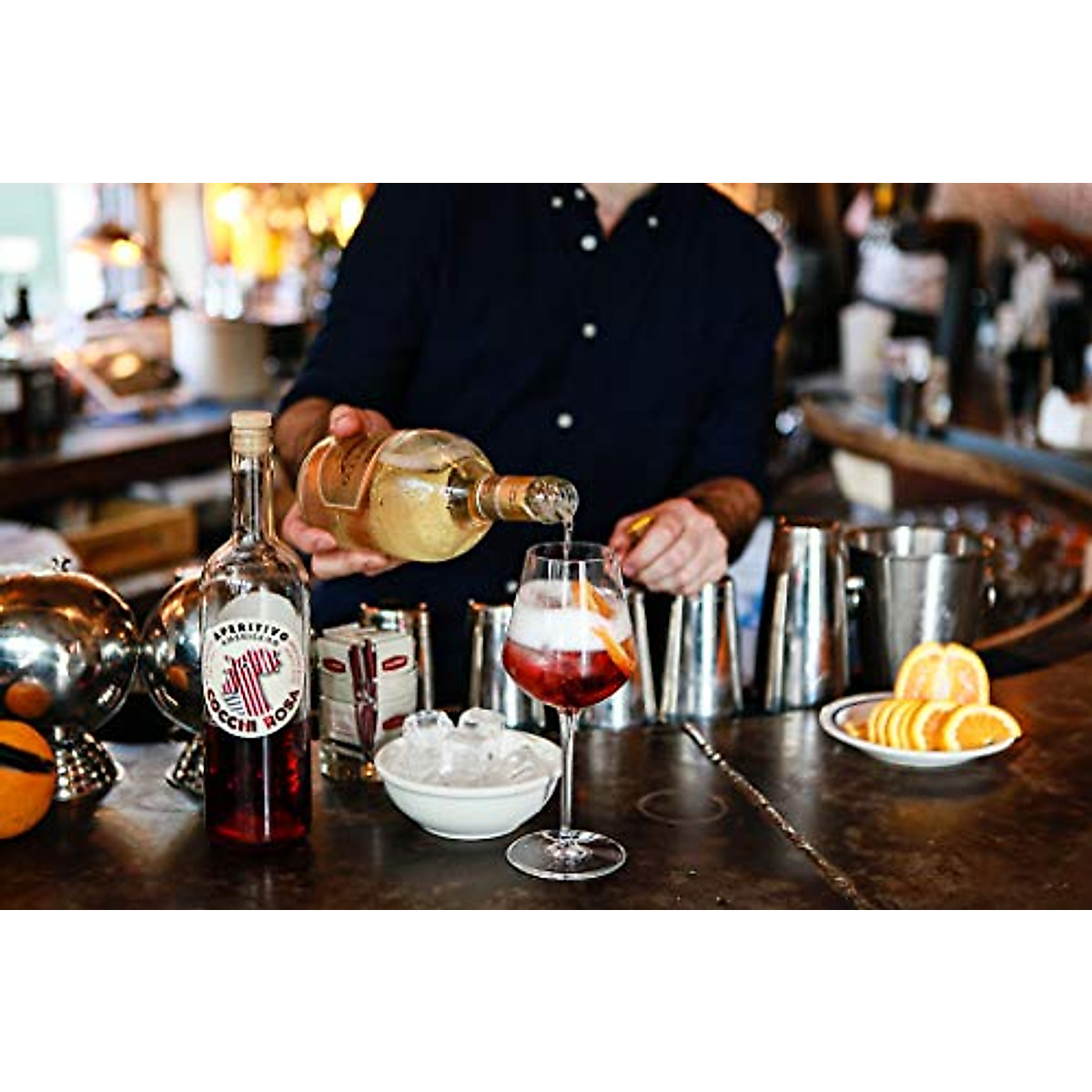 Bormioli Rocco InAlto Uno Stemless Glass, Set of 6, 15.25 oz, Clear