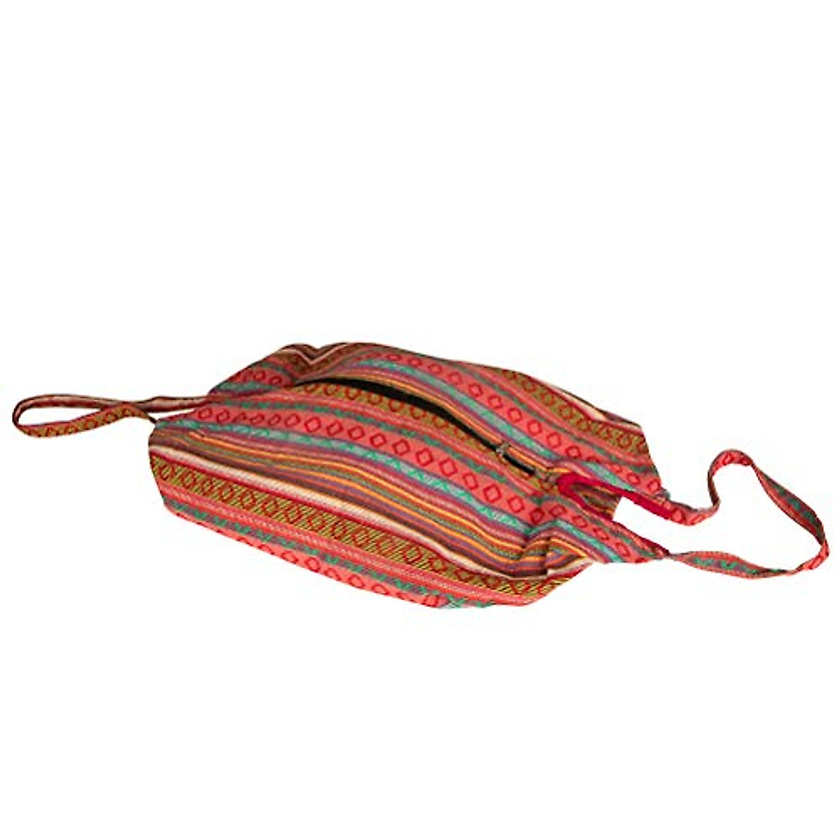 Tribe Azure Jacquard Cotton Shoulder Banana Style Fashion Travel Canvas Tote Bag Hobo Style Casual Market Purse Handbag (Pink)