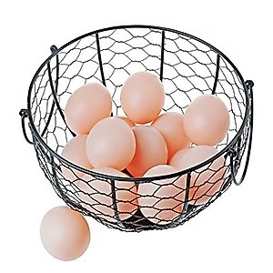 Kitchen Storage Metal Wire Egg Basket Farm Chicken Cover Egg Holder/Organizer Case/Container