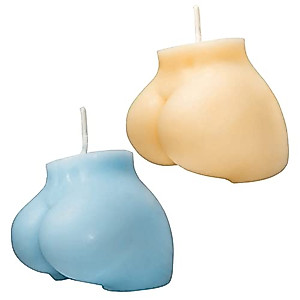 2PCS Soy Wax Cute Body Candle Big Butt Candle