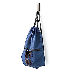 Command Brushed Nickel Decorative Hook with 2 Strips, Medium, ys/m, Metal