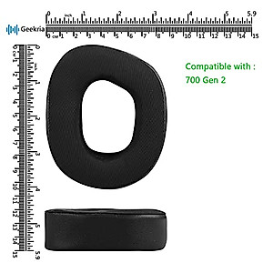 Geekria Sport Cooling-Gel Replacement Ear Pads for Turtle Beach Stealth 700 Gen 2 Headphones Ear Cushions, Headset Earpads, Ear Cups Cover Repair Parts (Black)