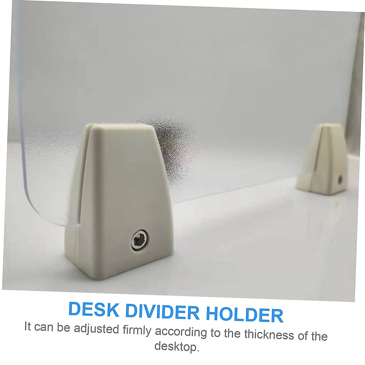 4Pcs glass clip clamps for desk screens desk divider clamp sneeze guard clamp desk divider brackets partition bracket desk panel aluminum alloy office protection support clip