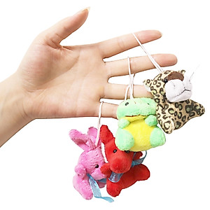 YALARY 48 Pack Mini Animal Plush Toy Party Favor Stuffed Toy Card Small Stuffed Animal Bulk Key Chain for Kids,School Gift,Graduation Gift,Bulk Carnival Prize,Valentine's Day Party Gift