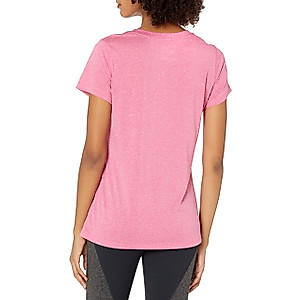 Hanes womens Sport Heathered Performance V-neck Tee Shirt, Amaranth Heather, Large US