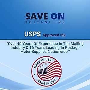 Save On Postage Ink Compatible PB 787-1 Red Postage Machine Ink - Cartridge for Sendpro P/Connect+ Series Mailing System, 787-1 Extra High Yield Red Ink Cartridge - Postage Meter Cartridge