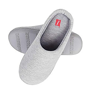 Hanes Womens Soft Waffle Knit Clog Slippers with Indoor/Outdoor Sole , Grey , Small