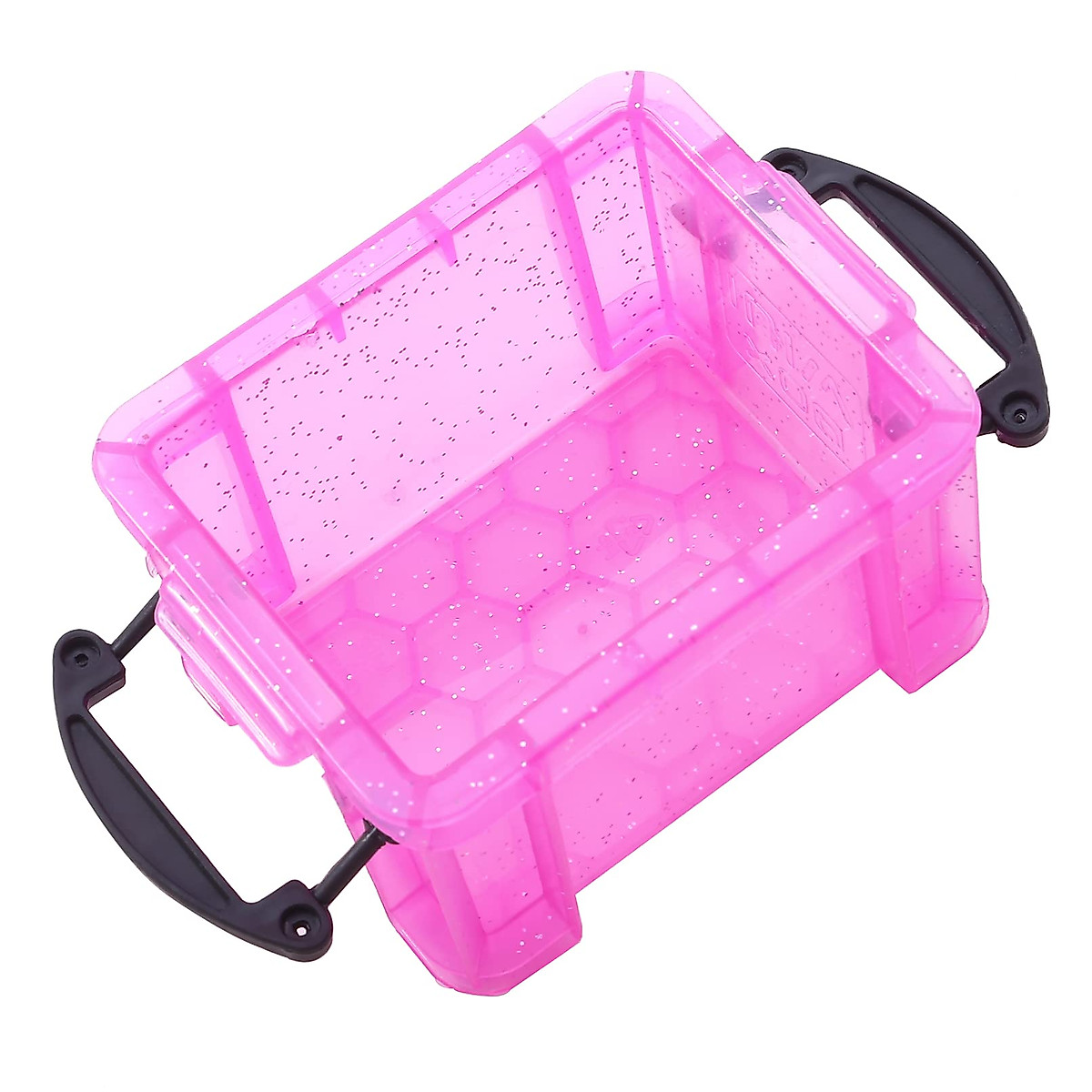 Sevenfly Family Plastic Storage Bin with Lid Medicine Box Lockable Container ​for Toy Desktop Jewelry Accessory Drawer Or Kitchen,Purple