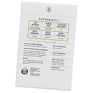 Sereniseed Certified Organic Peppermint Seeds (200) – 100% Non GMO, Open Pollinated – Grow Guide