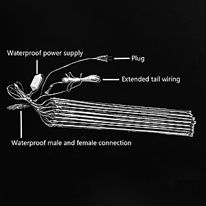 Keeplus Meteor Shower Rain Lights - 30CM 8 Tubes 192 LEDs Party Lights Snowfalls Lights Christmas Tree Garden Outdoor for Wedding Christmas Garden Tree Home Decor (Warm)