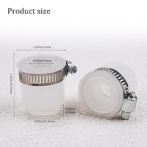 WSDMAVIS 5Pcs 360° Rotatable Universal Faucet Adapter Anti-Splash Threadless Faucet Aerator Connector for Kitchen Bathroom Home Use for 15-22mm Outlet Pipes