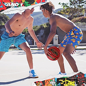 AND1 Fantom Rubber Basketball: Official Regulation Size 7 (29.5 inches) - Deep Channel Construction Streetball, Made for Indoor Outdoor Basketball Games,Burgundy