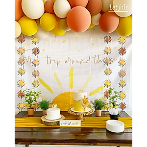 Letjolt Brown Glitter Sunshine Garland Sunny Banner Theme Birthday Party Supplies Hanging Baby Shower Wedding Classroom Nursery Decoration 2 pcs