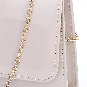 ZHANNI Women's Evening Bag Party Clutches Wedding Purses Cocktail Prom Handbags (Beige)