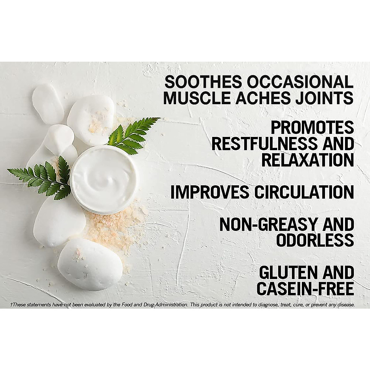 Kirkman – Epsom Salt Cream – 4oz Cream – Gluten Free – Casein Free