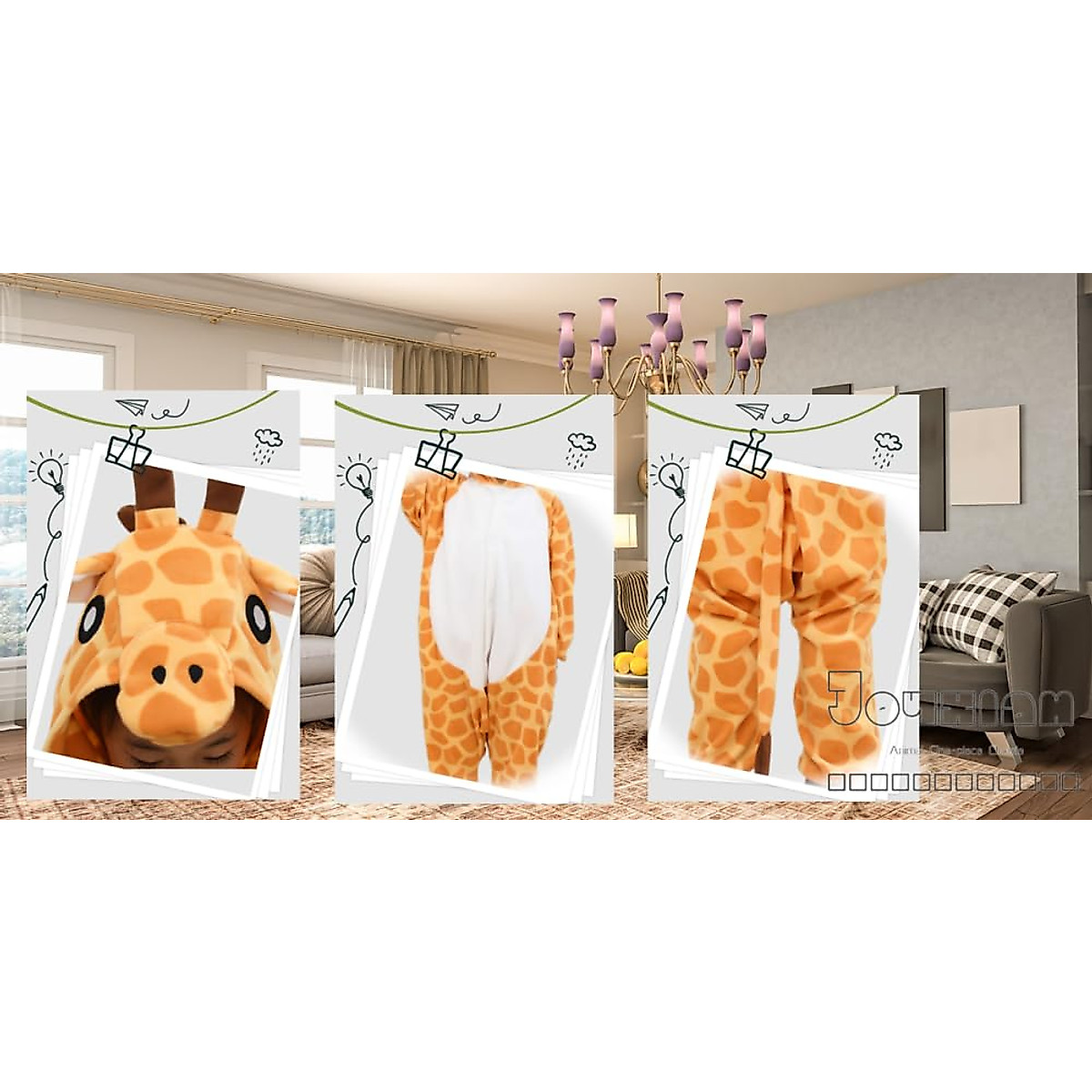 Joyxiam Kids Onesie Animal One Piece Pajamas Halloween Christmas Cosplay Costume Cartoon Pjs (4T)