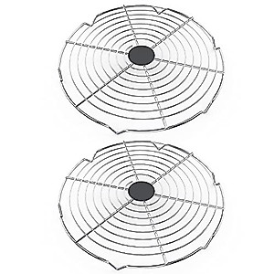 MixRBBQ 2-Pack Griddle Warming Rack, 12Inch Universal Grill Grate Grid for Blackstone 17" to 36" Griddle, Work with 18" Large Big Green Egg Grill Heat Deflector, Outdoor BBQ Cooking Accessories