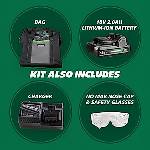 Metabo HPT 18V MultiVolt™ Cordless Brad Nailer Kit, 18 Gauge, 5/8" up to 2" Brad Nails, Includes (1) 18V 2.0Ah Lithium Ion Battery w/Fuel Gauge, Charger, Bag, Lifetime Power Tool Warranty, NT1850DFT